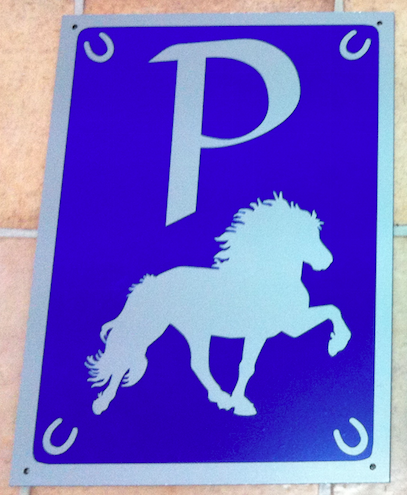 Djurdesign / Ice Horse Design / A Design 1 - P skylt med islandshäst nr 2