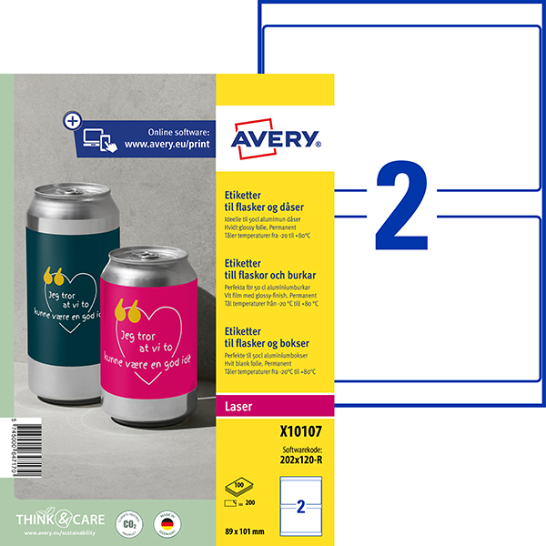 Label for cans 50 cl, white 200 pcs - Mr. Malt for Breweries