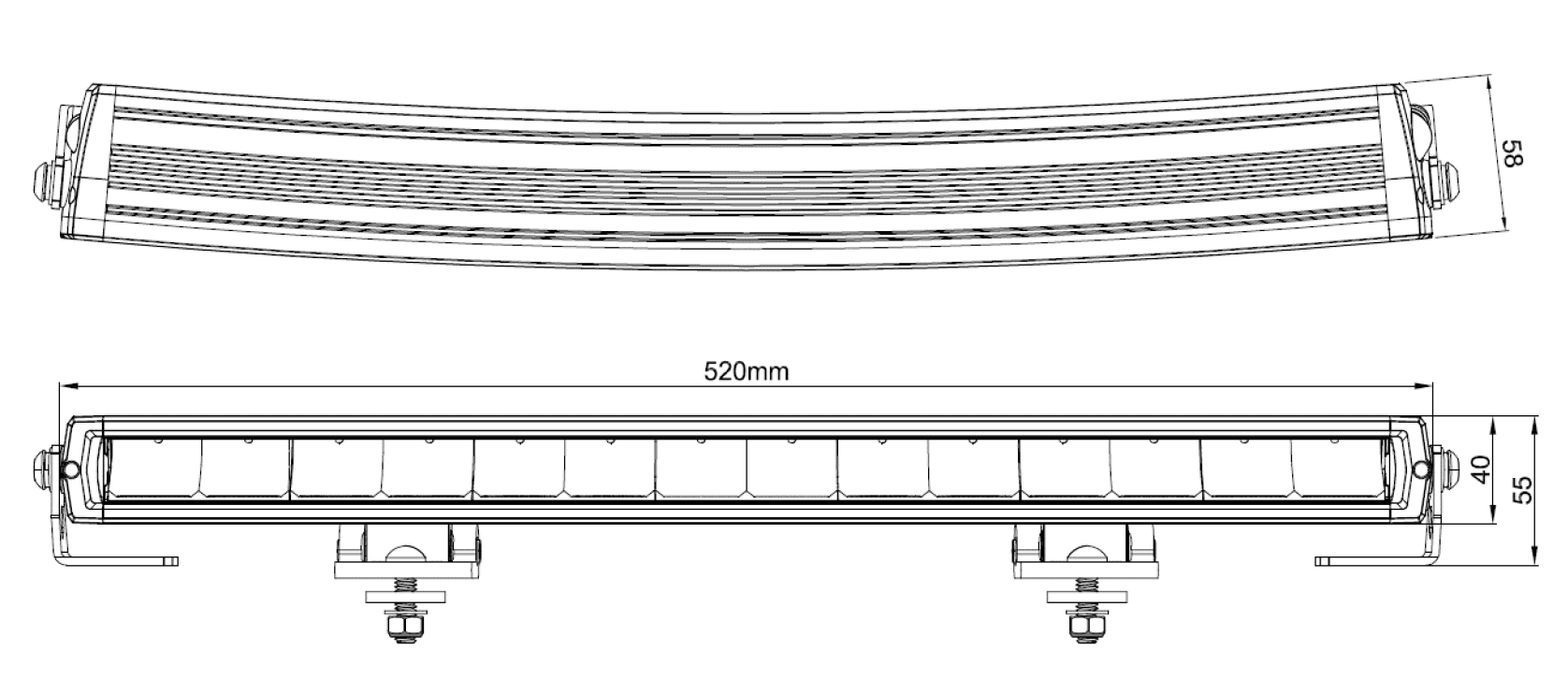 LED-ramp CURVE 20" Curved - BRIGHT - Vool.se