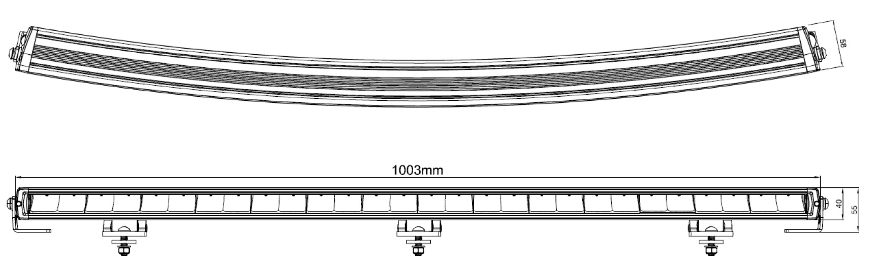 LED-ramp CURVE 40" Curved - BRIGHT - Lyson.se