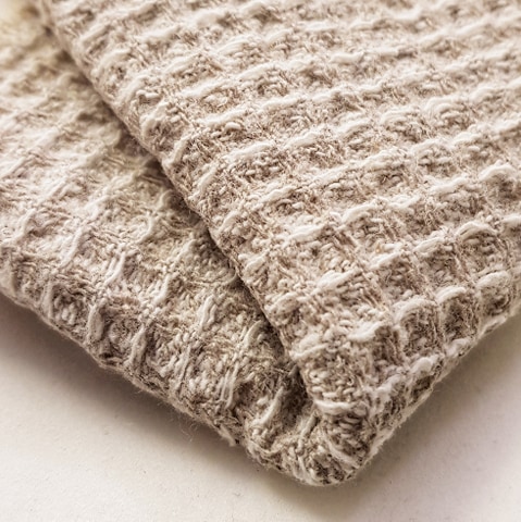 Tvättbar disktrasa i 100 % våfflat lin - Econordica