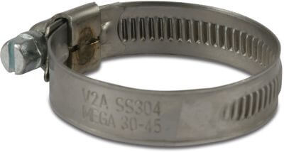 Hose clamp in stainless steel 80 mm x 100 mm - Wastewater Center