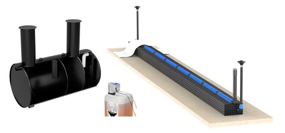 Septic tank VRT40000, package with phosphorus trap for high demands and ...