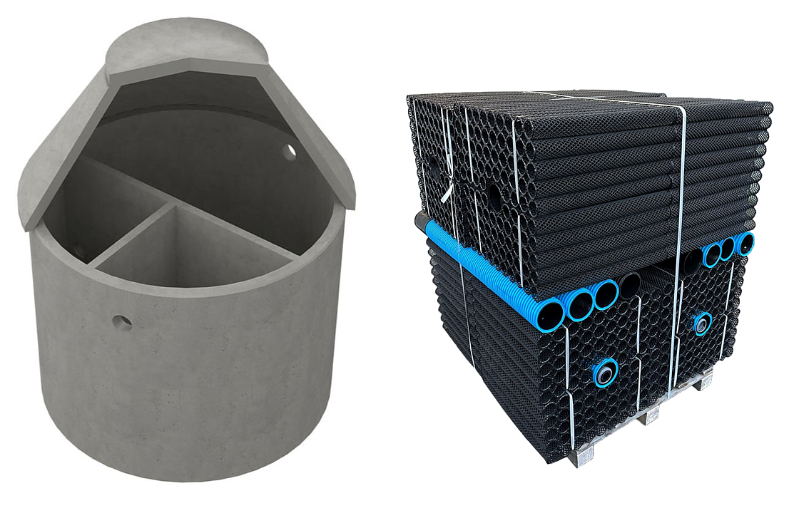 Sludge separator in concrete - Wastewater Center