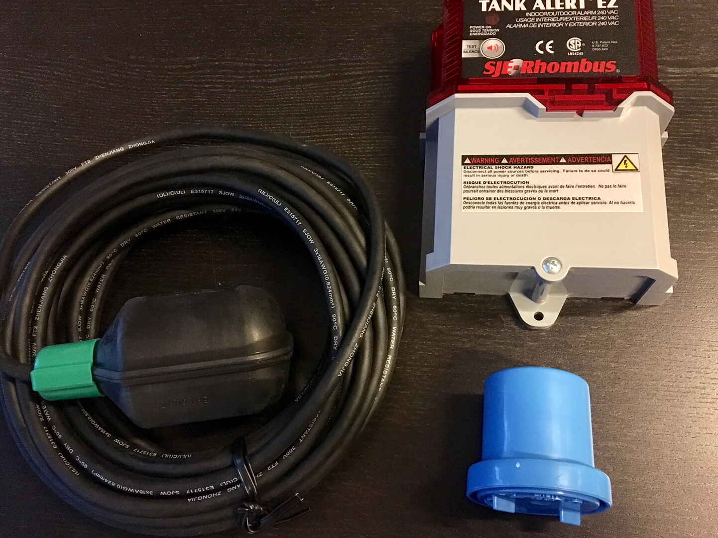 Tank Alert EZ alarm with float sensor - Wastewater Center