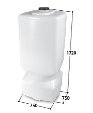 Rectangular container 750 L - Avloppscenter