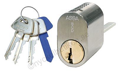 Nyckelbutiken.se - Assa låscylinder d12 1207 lång medbringare