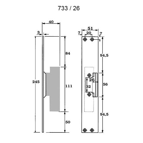 Nyckelbutiken.se - Assa Monteringsstolpe 733