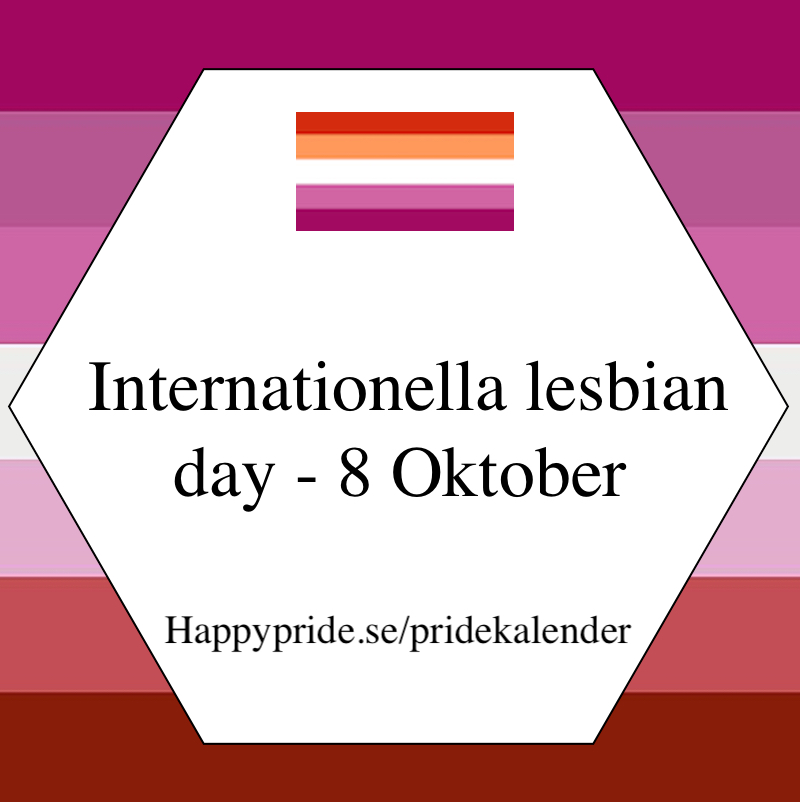 Internationella Lesbian Day Varje år Den 8 Oktober Happypride