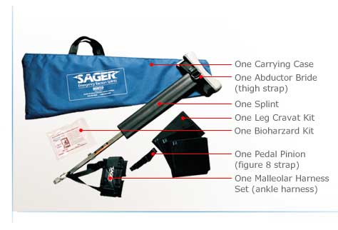 Sager Emergency Traction Split - Sträcksplint - Begagnad Komplett ...
