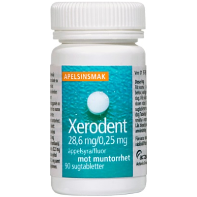 Xerodent® Sugtablett 28,6 mg/0,25 mg 90st - Netoteket