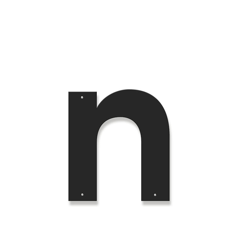 Fasadbokstav - Modern - n - gemen