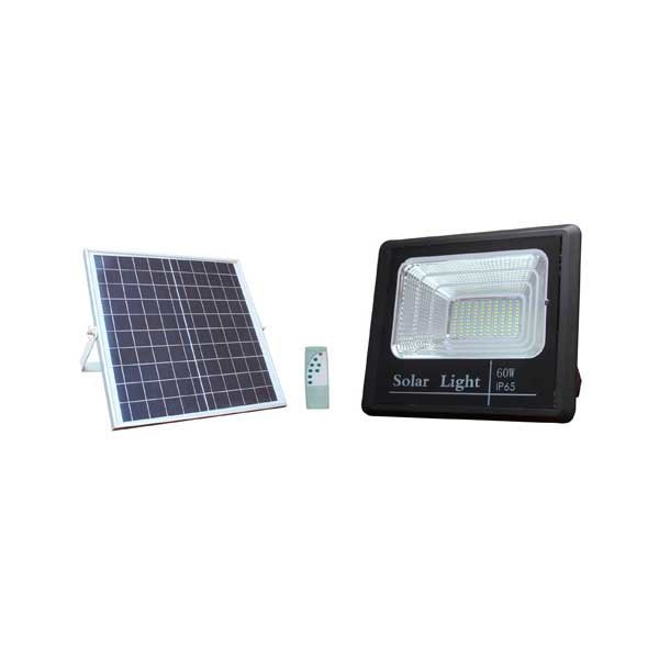 Solcellsdriven LED Floodlight 60W, inkl. solcell - Maskinhandel.com