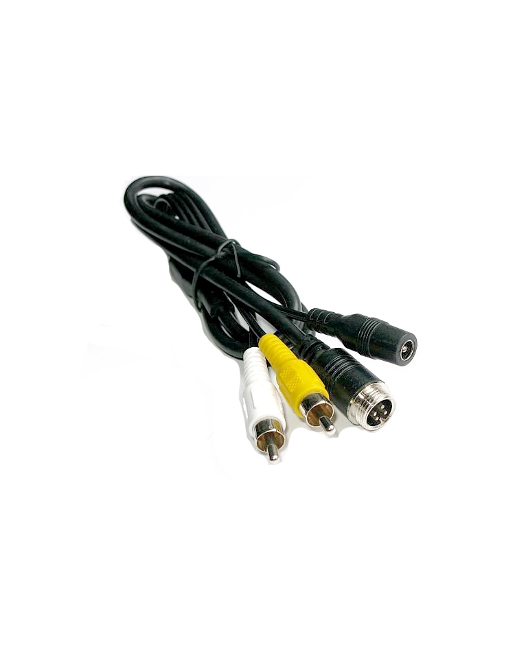 Adapterkabel - 4 pin till RCA och Ström - Maskinhandel.com