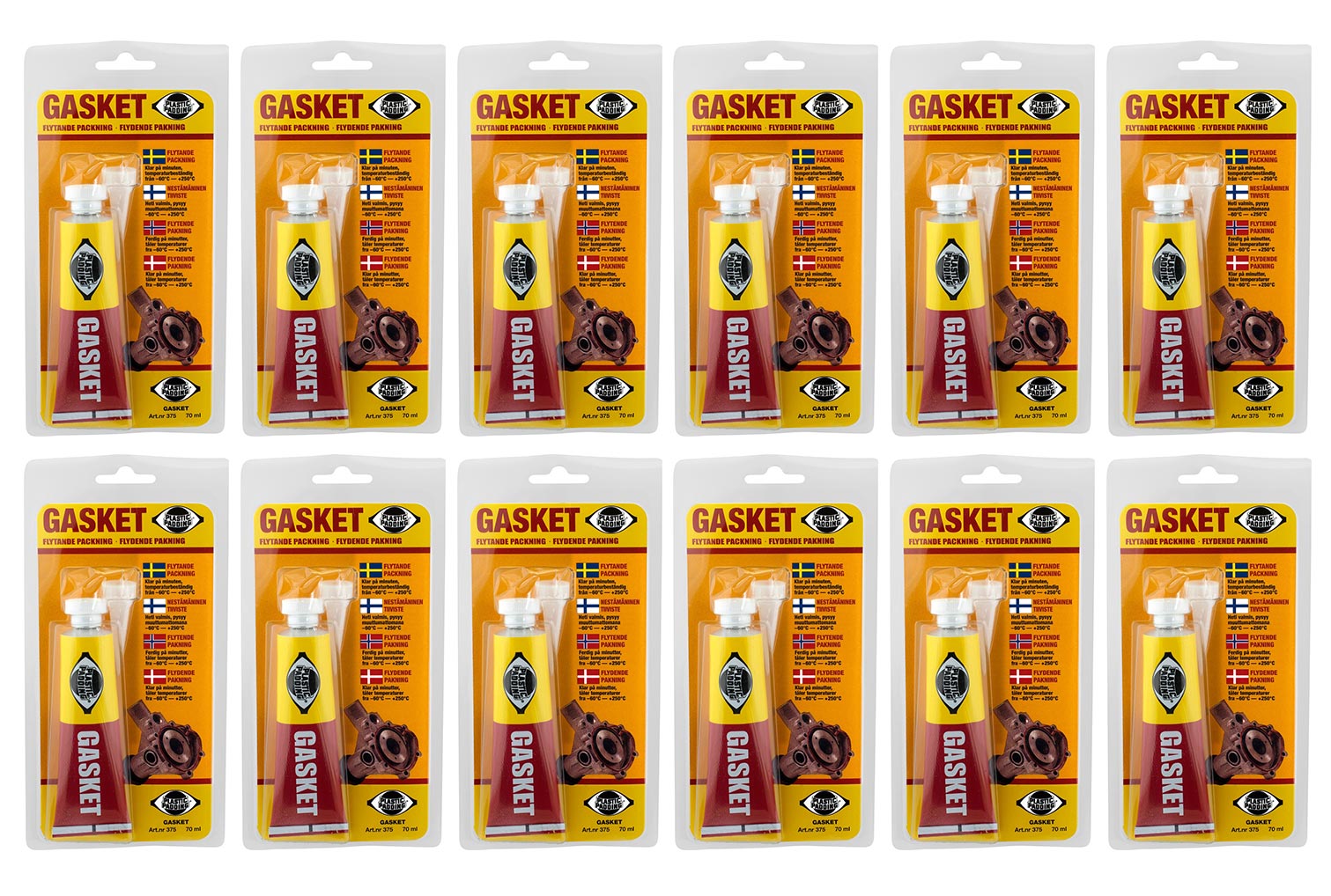 Plastic Padding Gasket 375 - Flytande Packning - 70 ml - 12-PACK ...