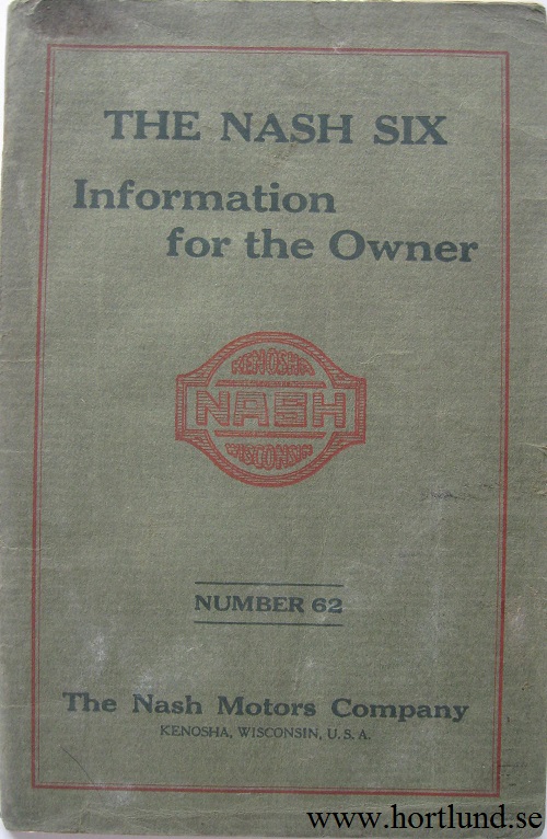 www.hortlund.se - 1924 Nash Six Information for the Owner