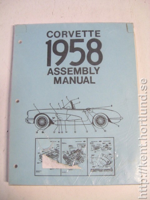 www.hortlund.se - 1958 Chevrolet Corvette Factory Assembly Manual