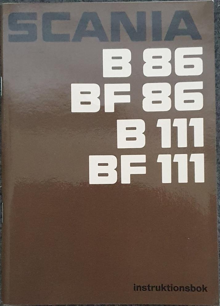 www.hortlund.se - 1977 Scania Buss B 86, B 111 Instruktionsbok