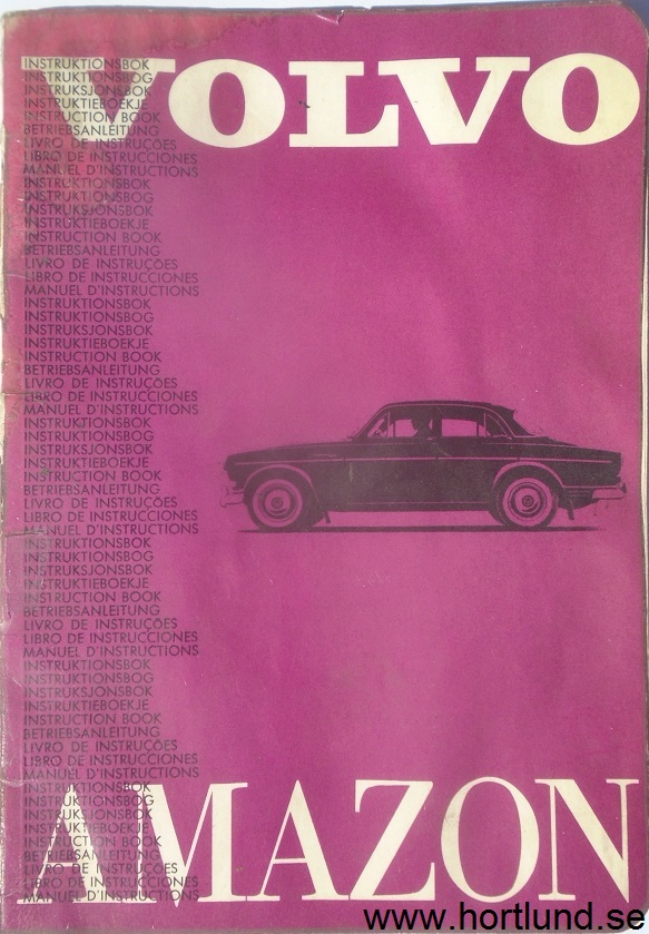www.hortlund.se - 1964 Volvo Amazon P 120 G Instruktionsbok