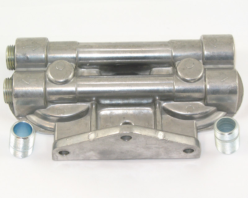Remote oil filter head For two oilfilters 3/4 - KG TRIMNING