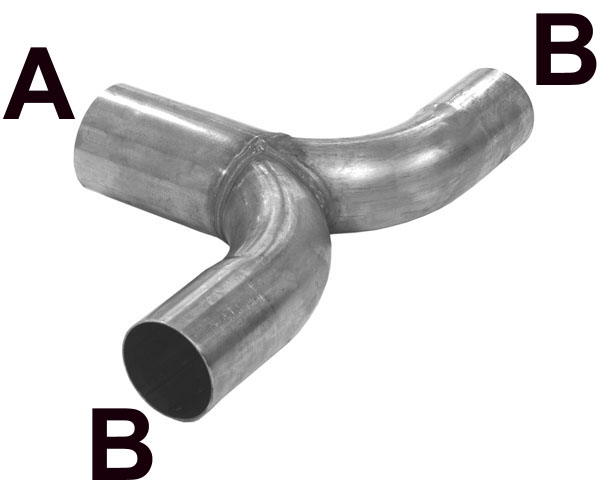 T Pipe A=89mm B=76mm Stainless steel - KG TRIMNING