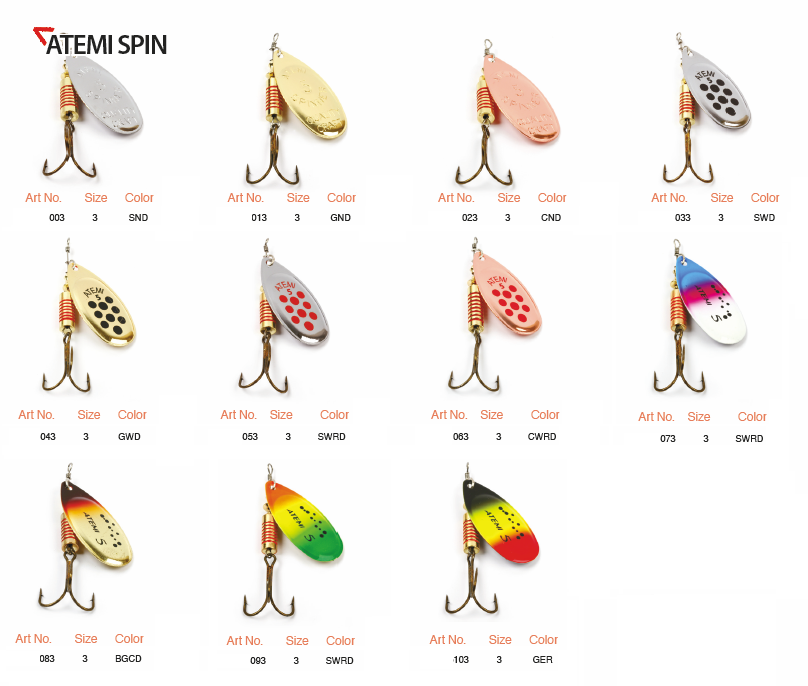 Atemi Spin Spinner 6,5g Size:3 - Svensk Fiskeshop