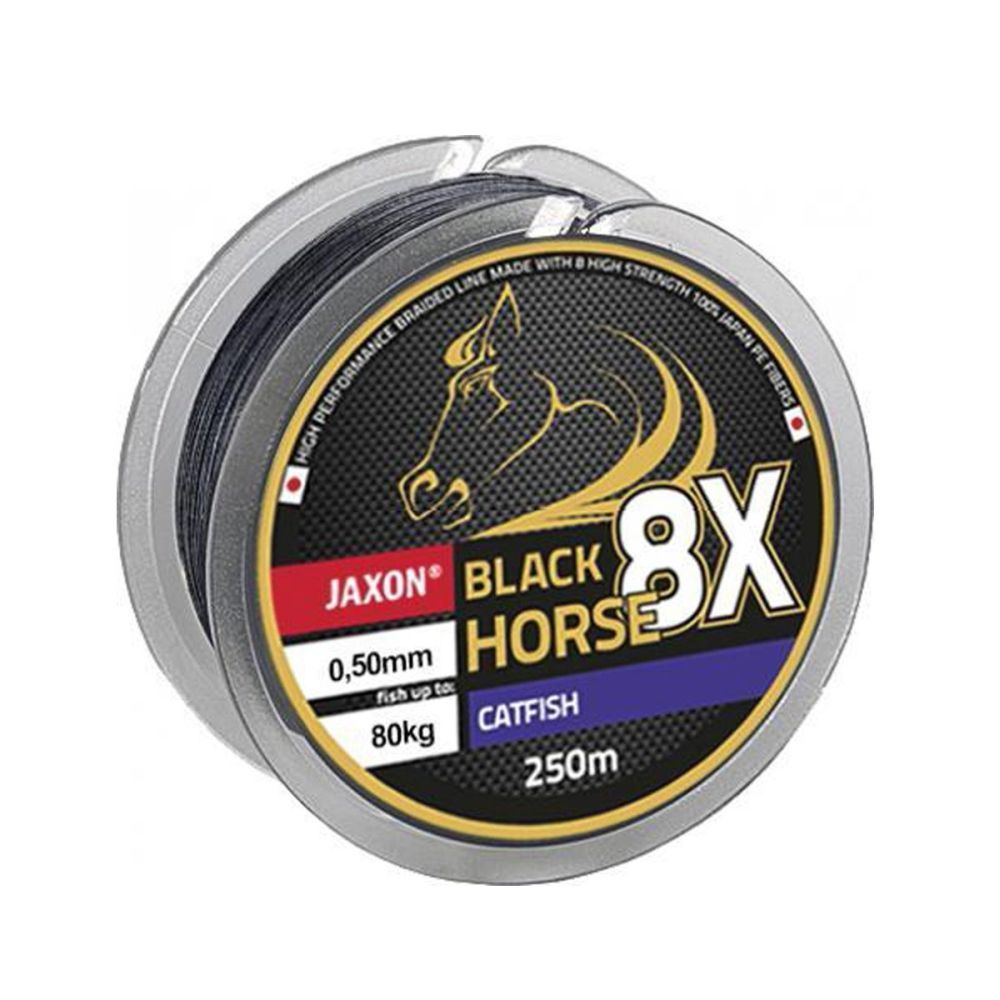 Jaxon Black Horse Catfish Braid 250m - Svensk Fiskeshop