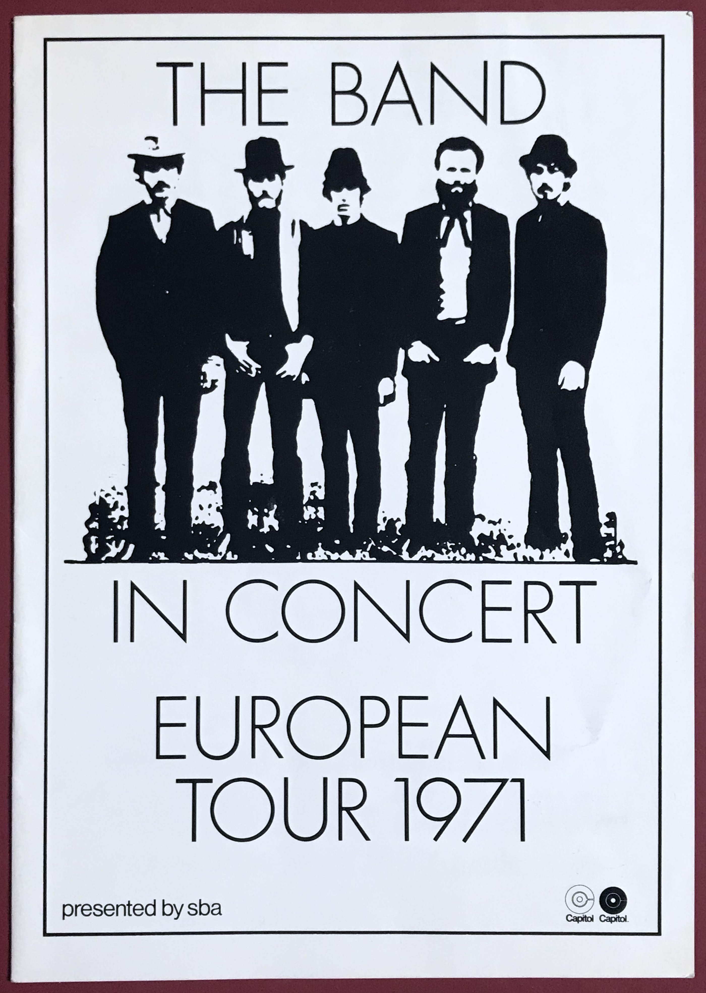 Nostalgipalatset - THE BAND - In concert European tour Konsertprogram 1971