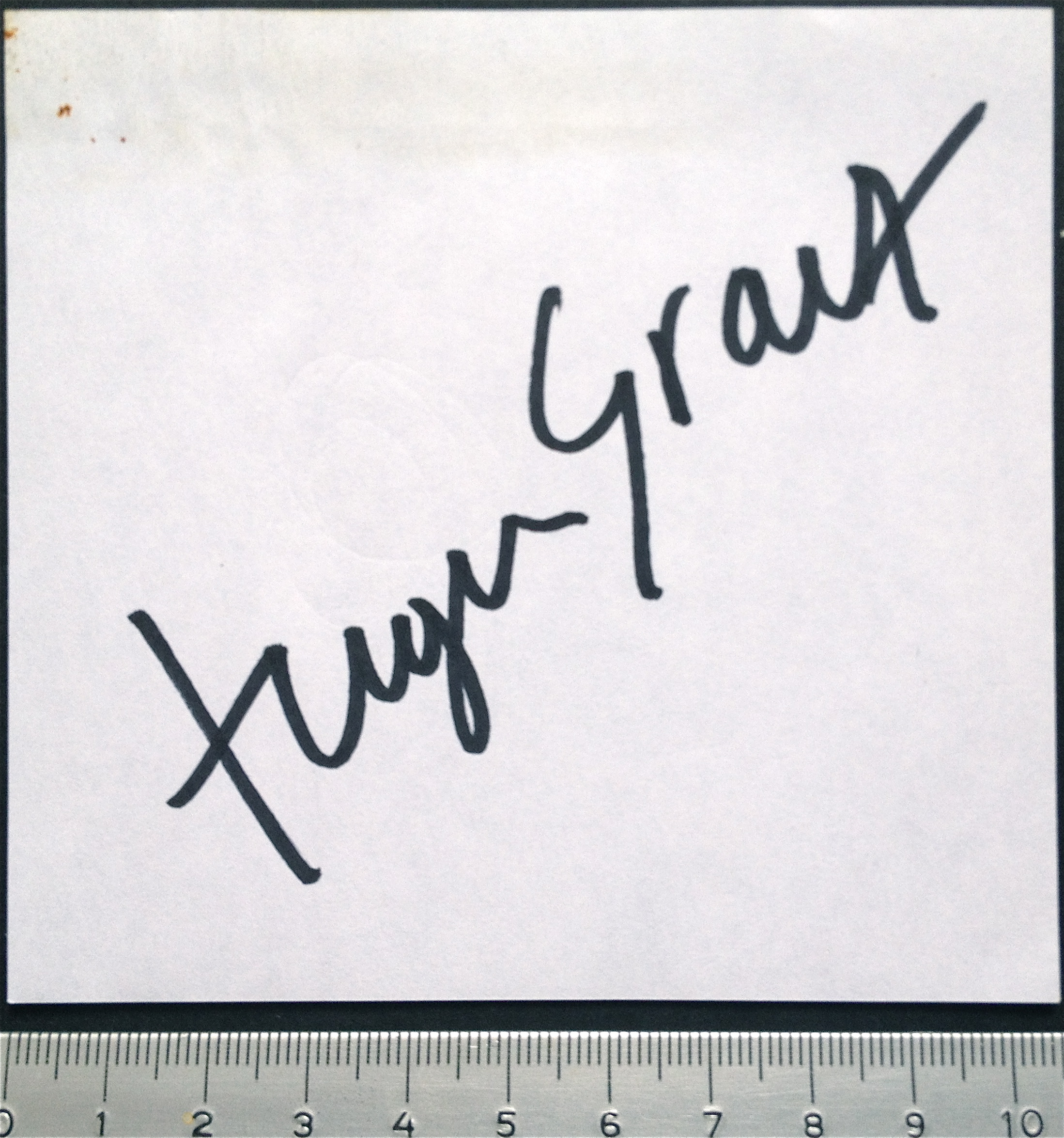 Nostalgipalatset - HUGH GRANT - Real autograph on paper