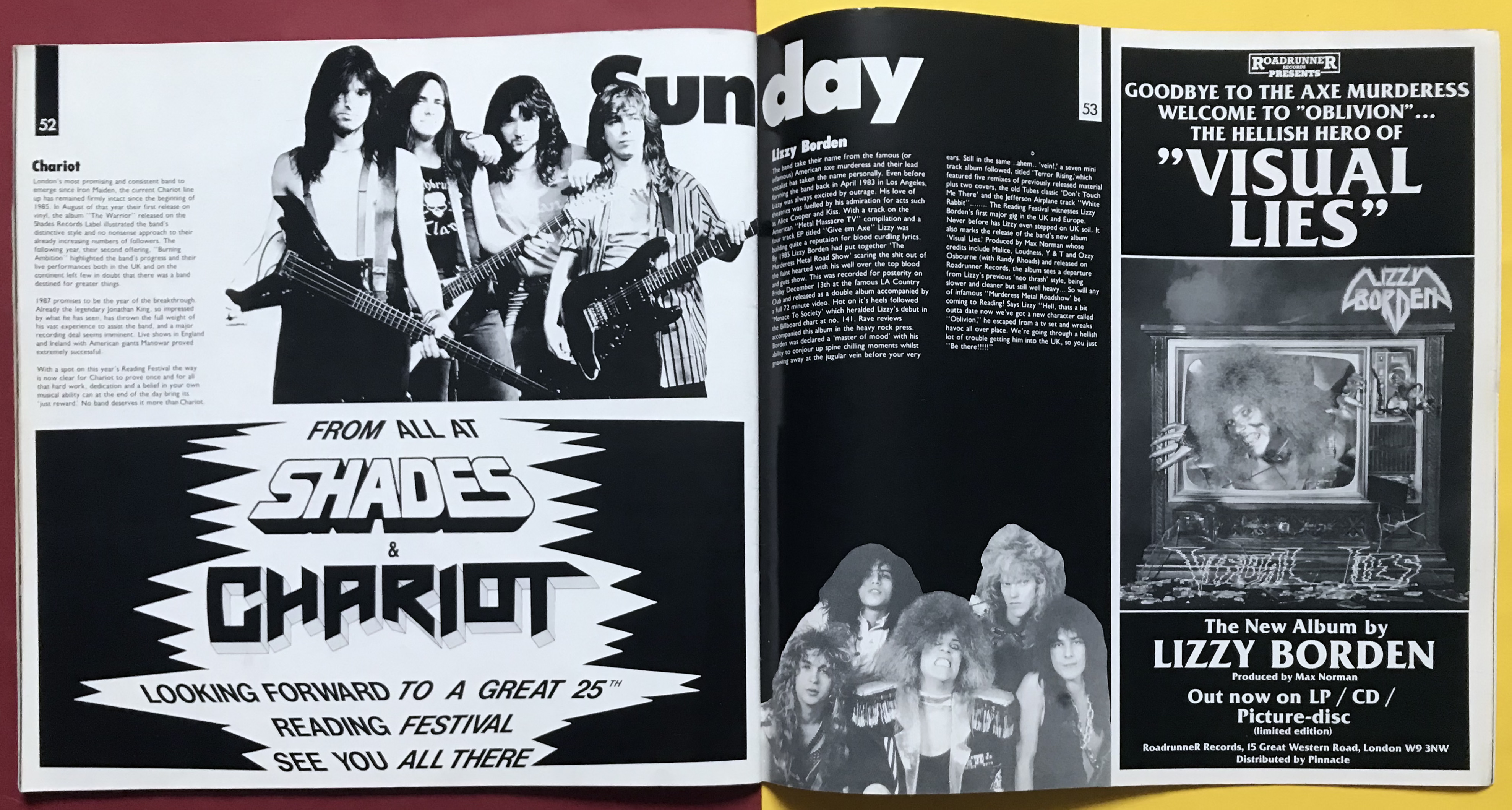 Nostalgipalatset - READING FESTIVAL - Concert program 1987