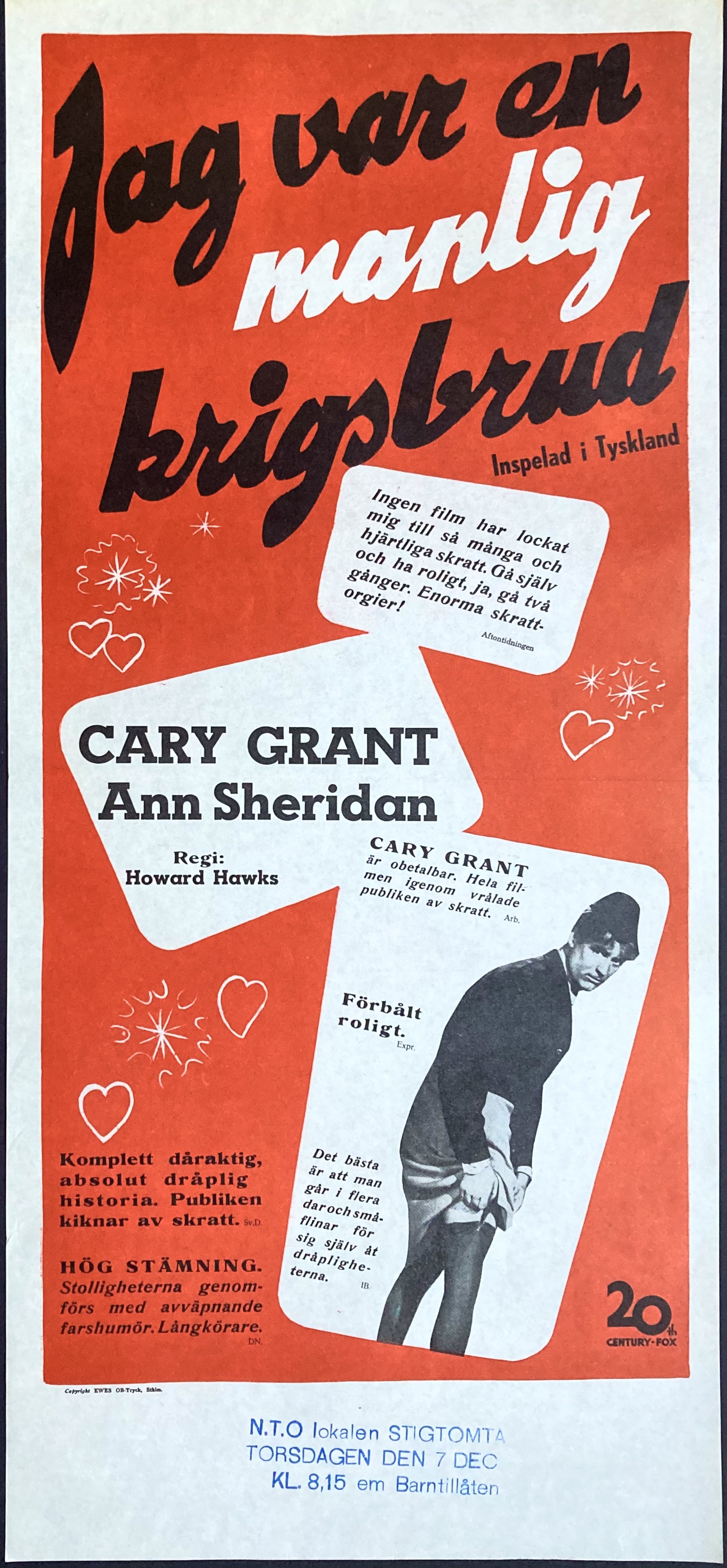 Nostalgipalatset - I WAS A MALE WAR BRIDE (1949)