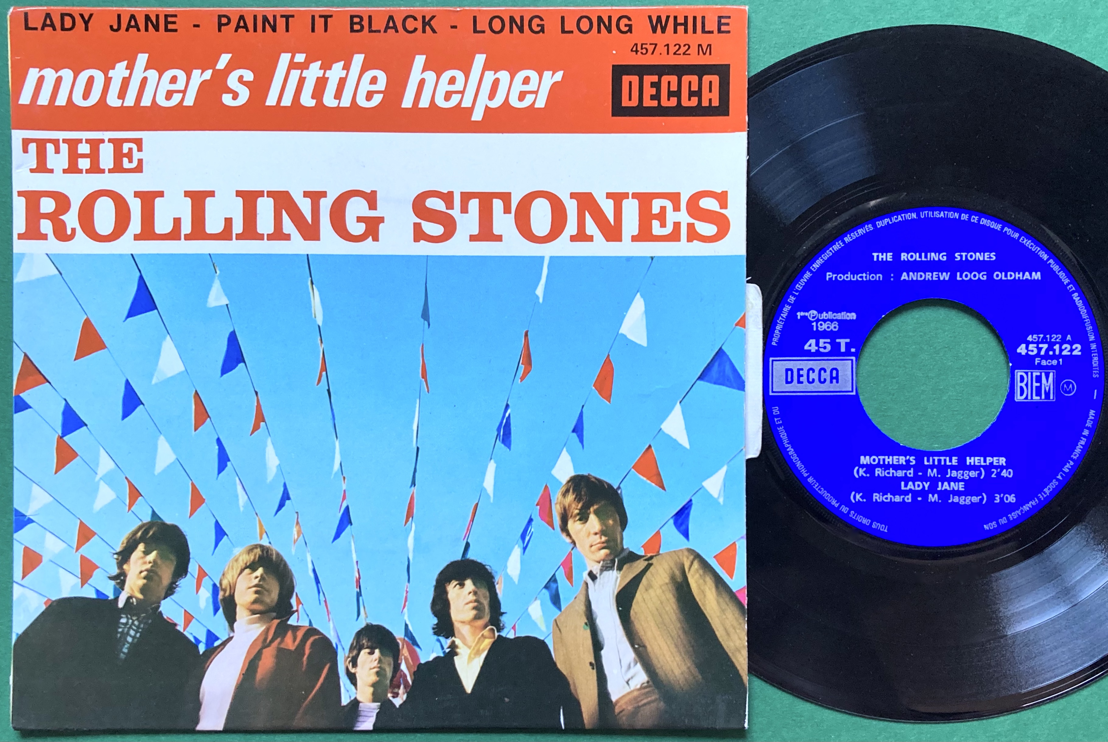 Nostalgipalatset - ROLLING STONES - Mothers little helper +3 Fransk EP 1966 Nostalgipalatset - ROLLING STONES - Mothers little helper +3 Fransk EP 1966