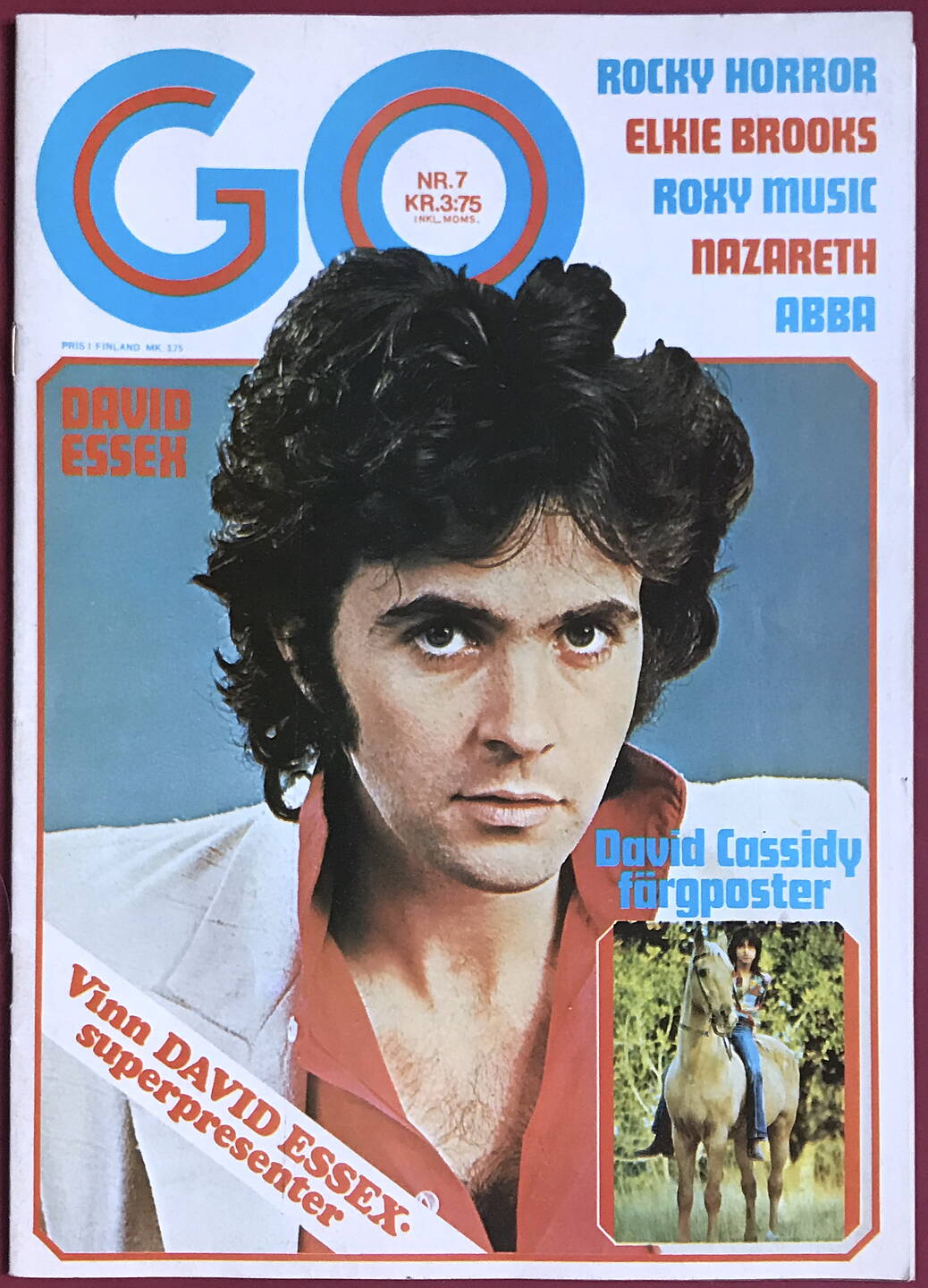 Nostalgipalatset - GO magazine - No 7 1974 with POSTER