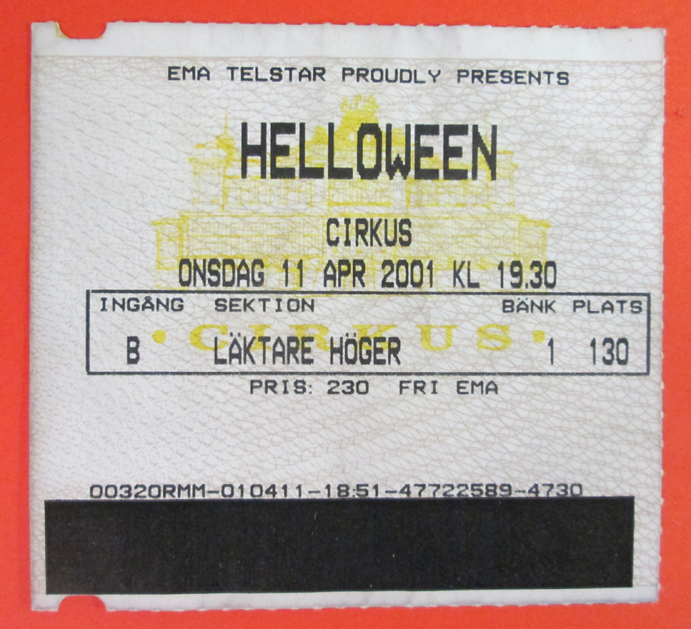 Nostalgipalatset - HELLOWEEN - Stockholm 2001