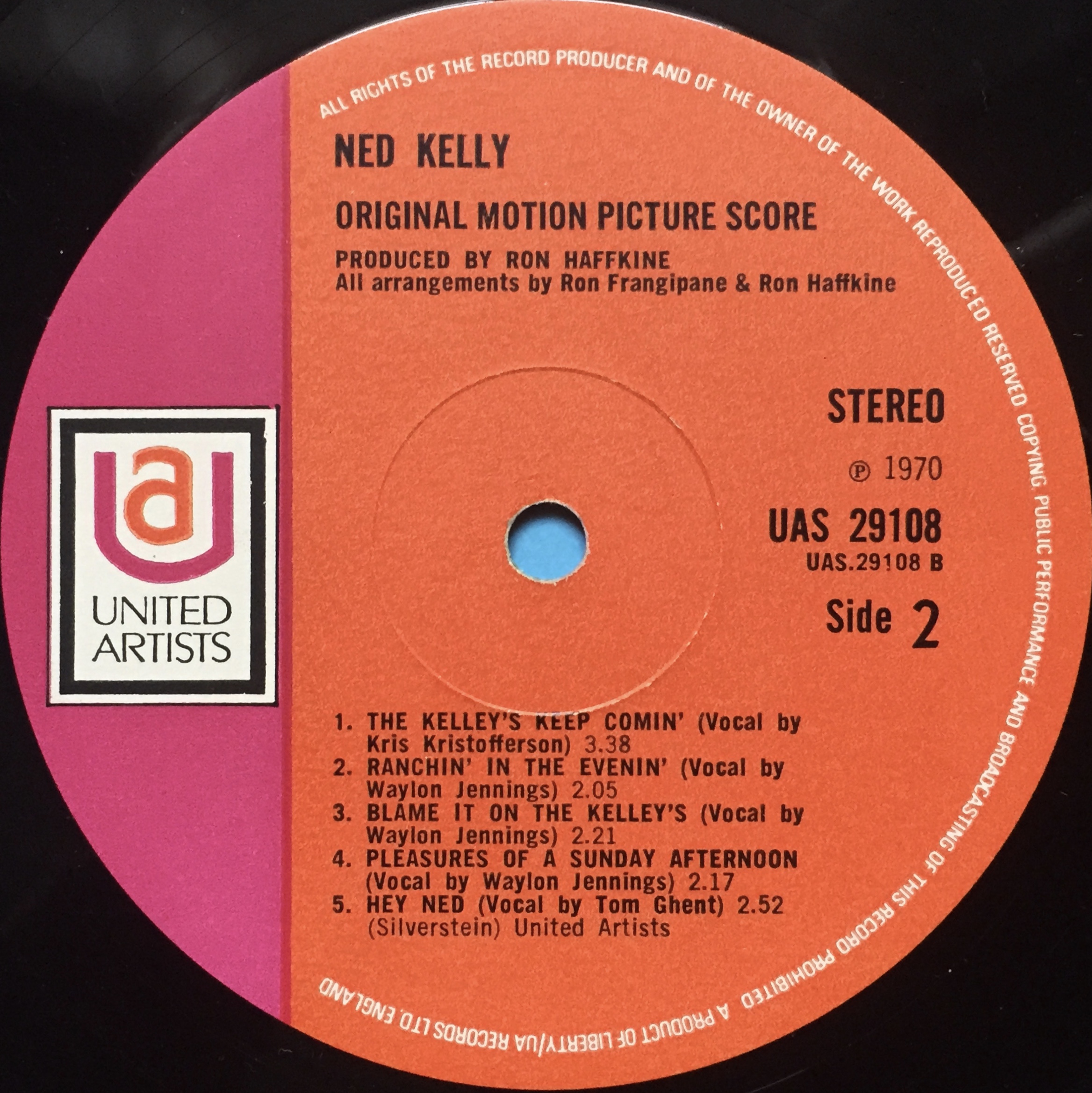 Nostalgipalatset - ROLLING STONES - MICK JAGGER - Ned Kelly UK-orig LP 1970 Nostalgipalatset - ROLLING STONES - MICK JAGGER - Ned Kelly UK-orig LP 1970