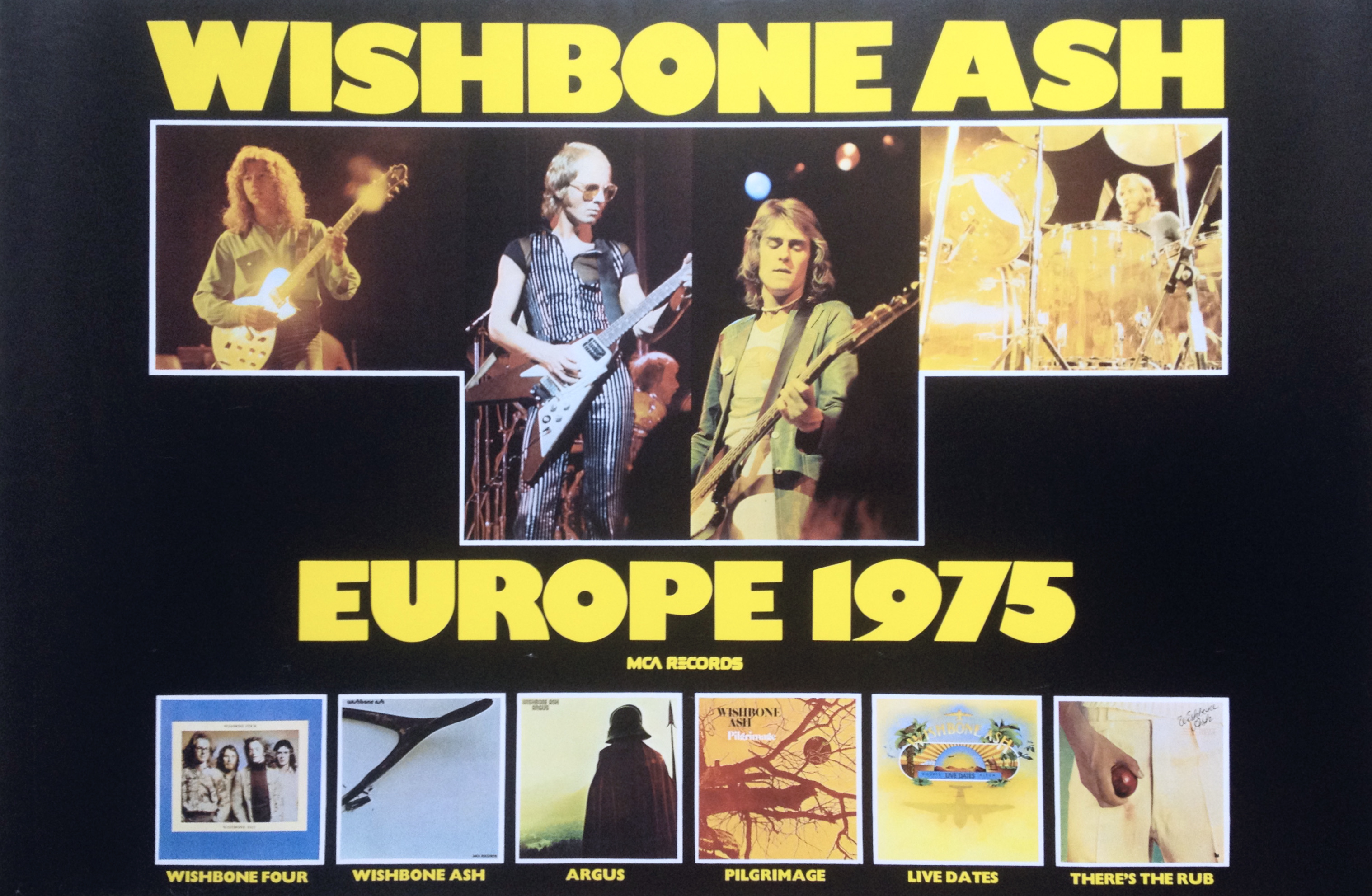 Nostalgipalatset - WISHBONE ASH - Europe 1975 LP Promo poster