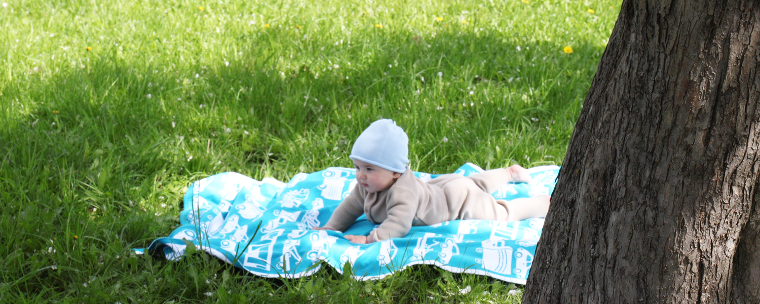 Personlig baby pledd og artikler med barnets navn på