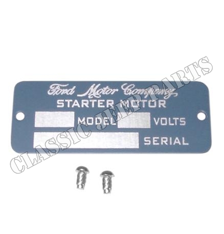 Dataplate starter motor with drive rivets FORD GPW