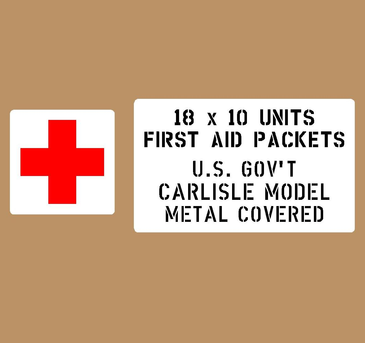 First Aid Packets 18x10 Units