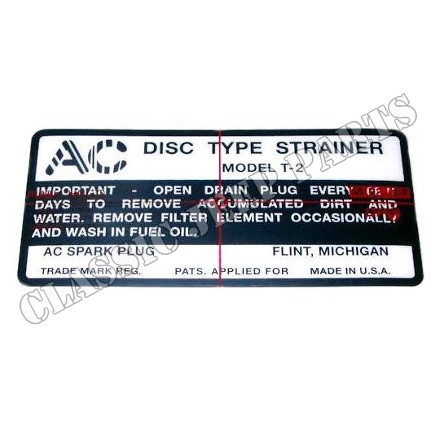 AC decal fuel filter