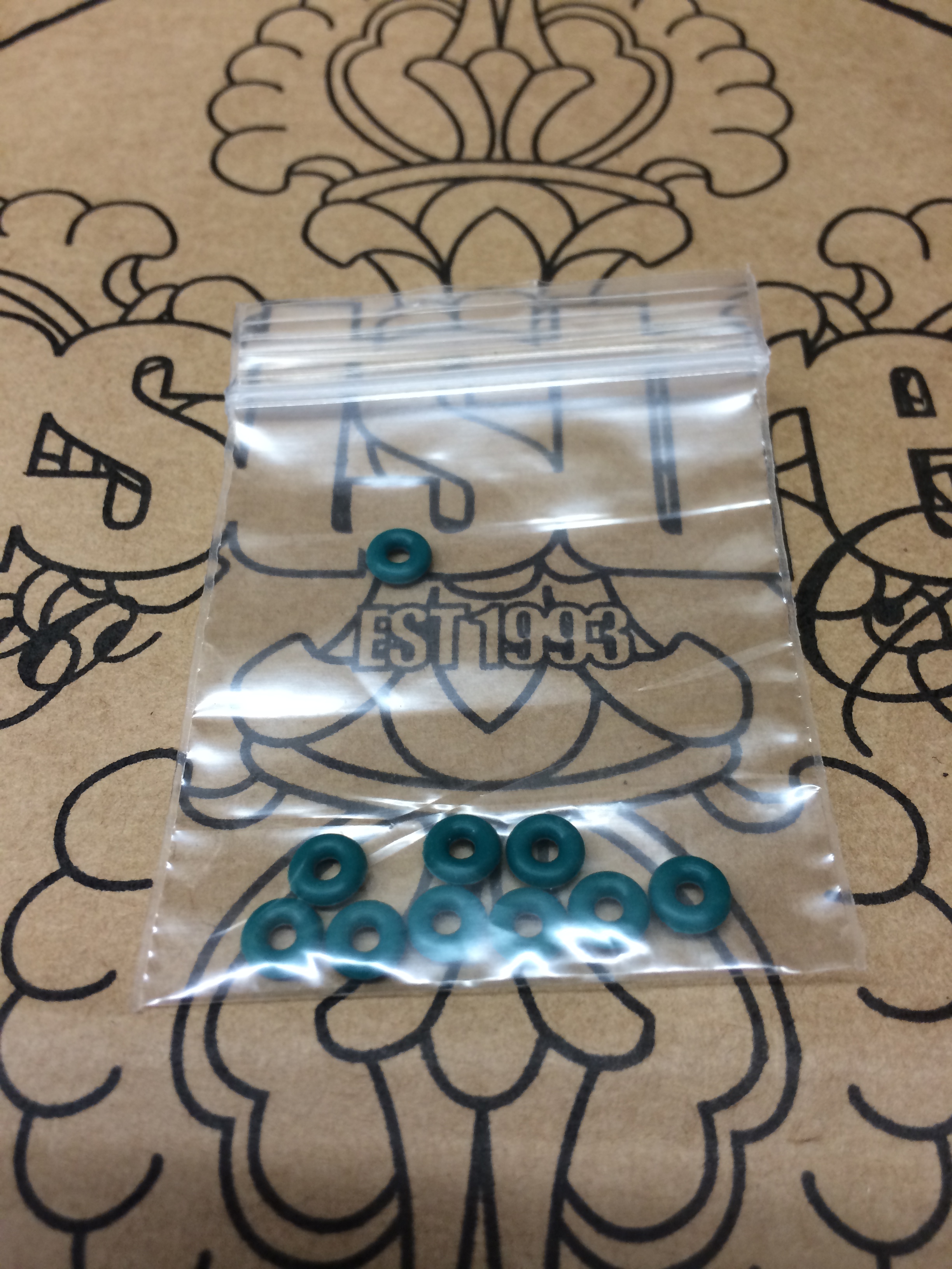 Armature Bar O-ring Green 10pcs - East Street Tattoo Supply