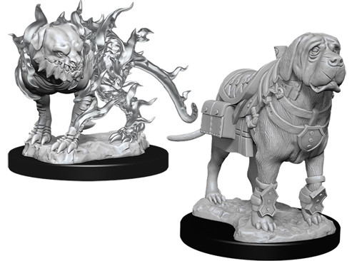 D&D Nolzurs Marvelous Miniatures: Mastiff & Shadow Mastiff - Speljätten