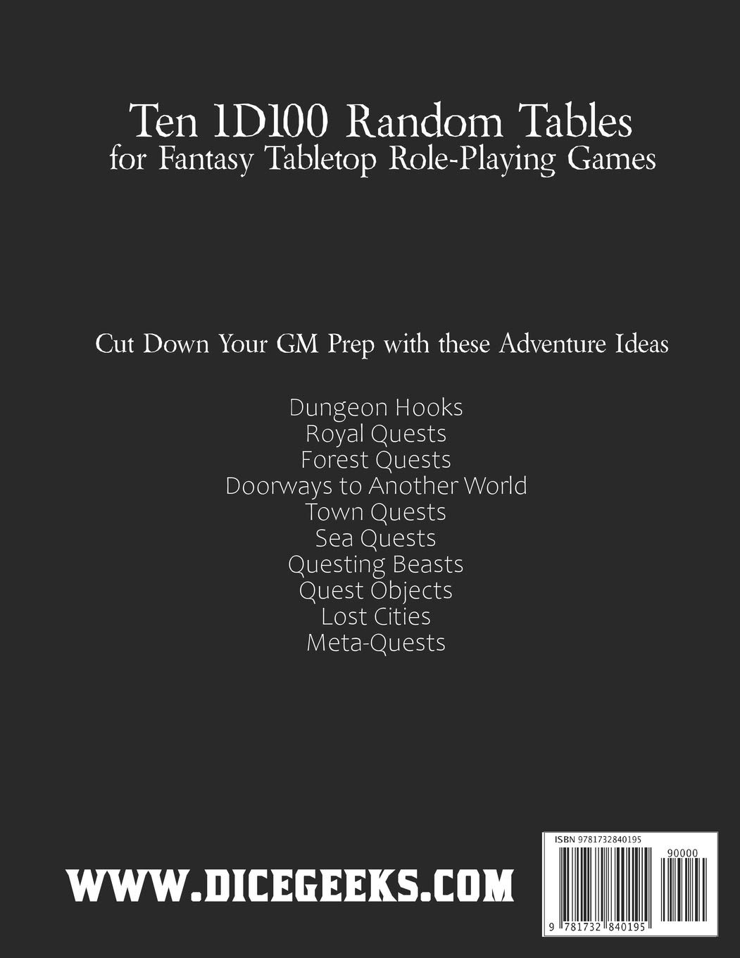 The Book of Random Tables: Quests: Adventure Ideas for Fantasy Tabletop ...