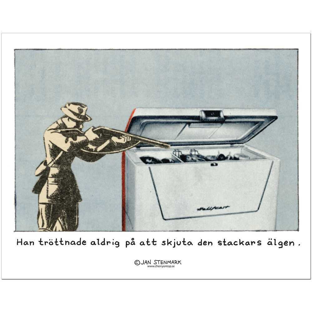 Poster Jan Stenmark "Älgen" small 24x30 cm - Cherry on Top