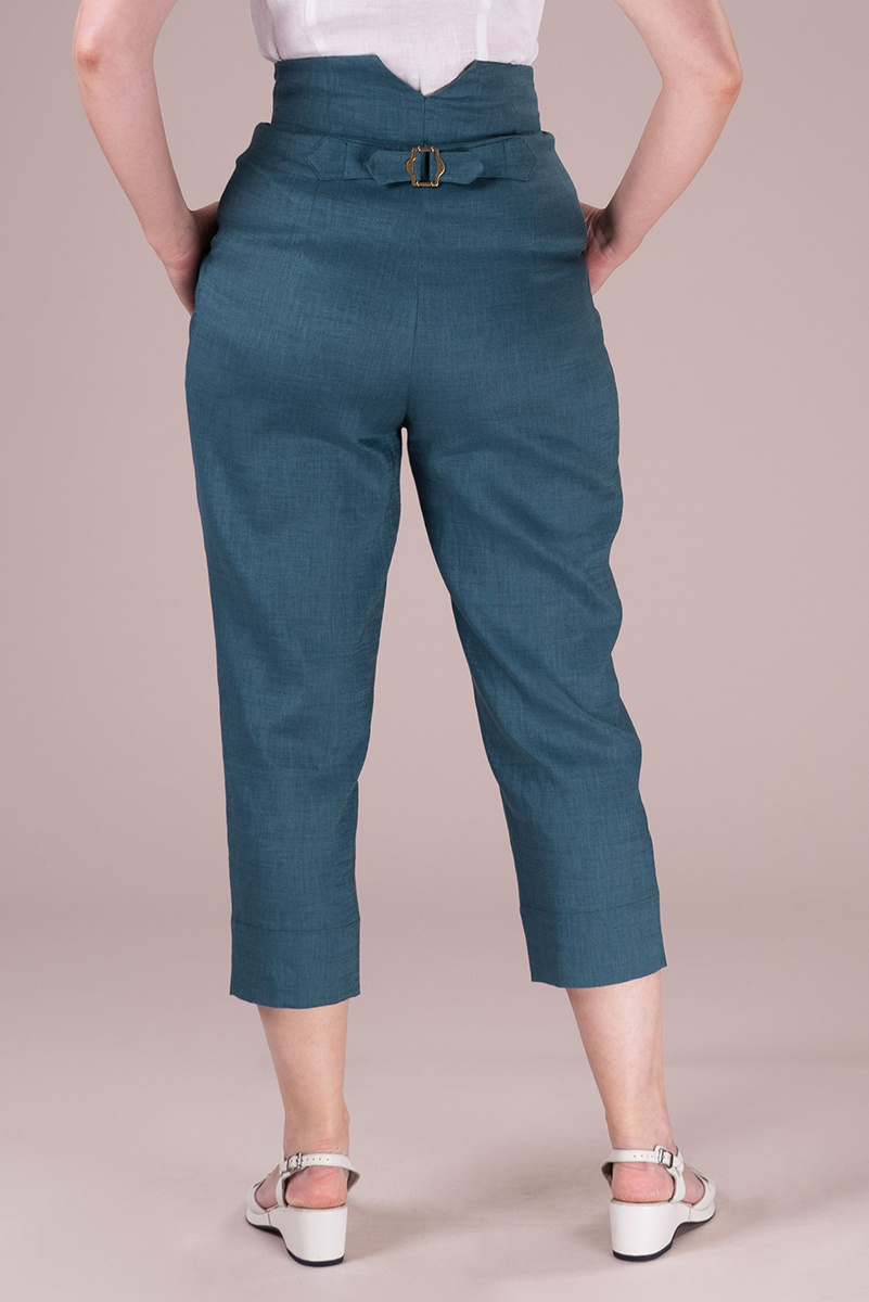 The Hep Hepburn Slacks. Petroleum green - emmy design