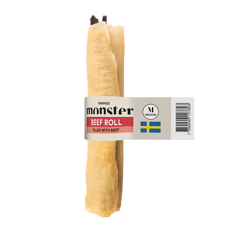 Monster Rawhide Beef Filled Beef Medium (Svenskt) - Gårdsbutiken
