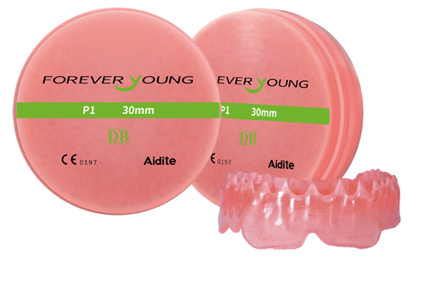 Pink Denture base 98 x 25 mm P2
