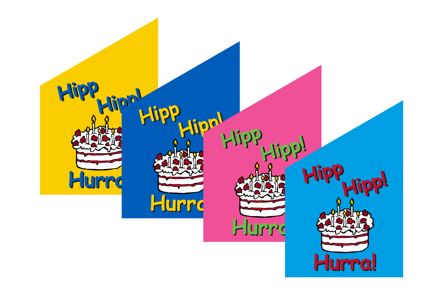 Hipp Hipp Hurra fasadflagga 40x60 cm - Flaggfabriken National