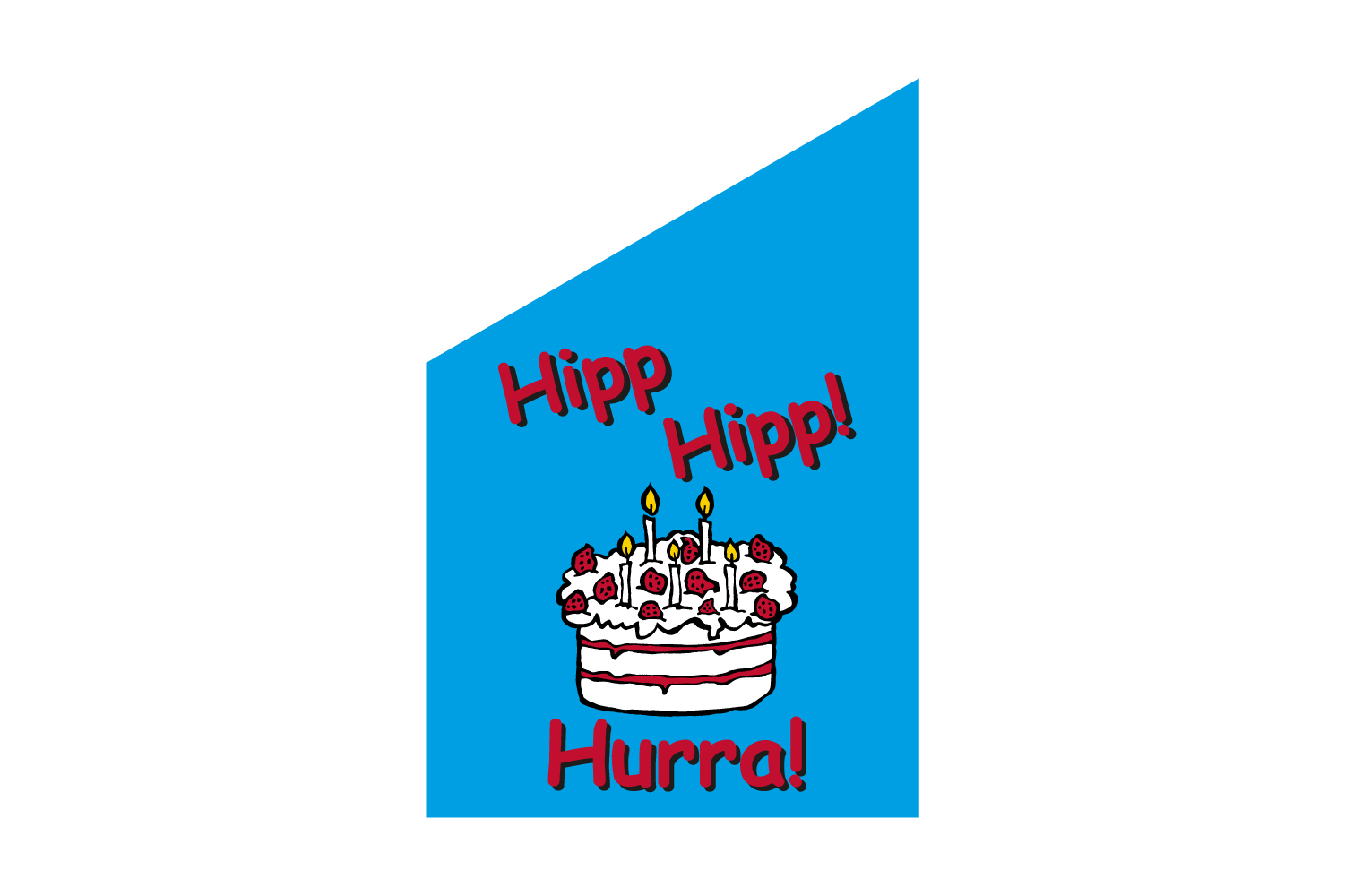 Hipp Hipp Hurra fasadflagga 40x60 cm - Flaggfabriken National