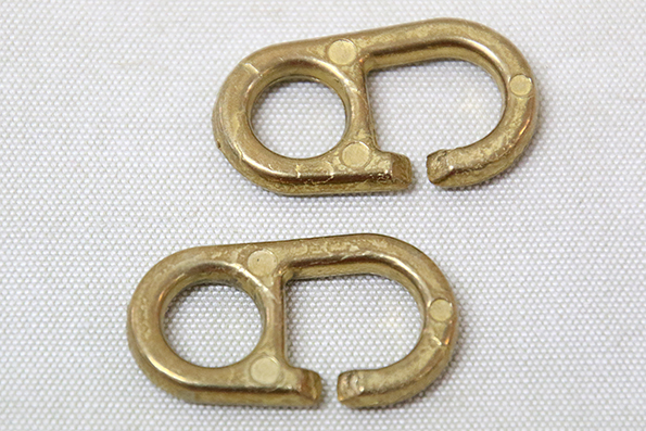 Fixed eye Inglefield clips brass - 2 pcs - Flaggfabriken National